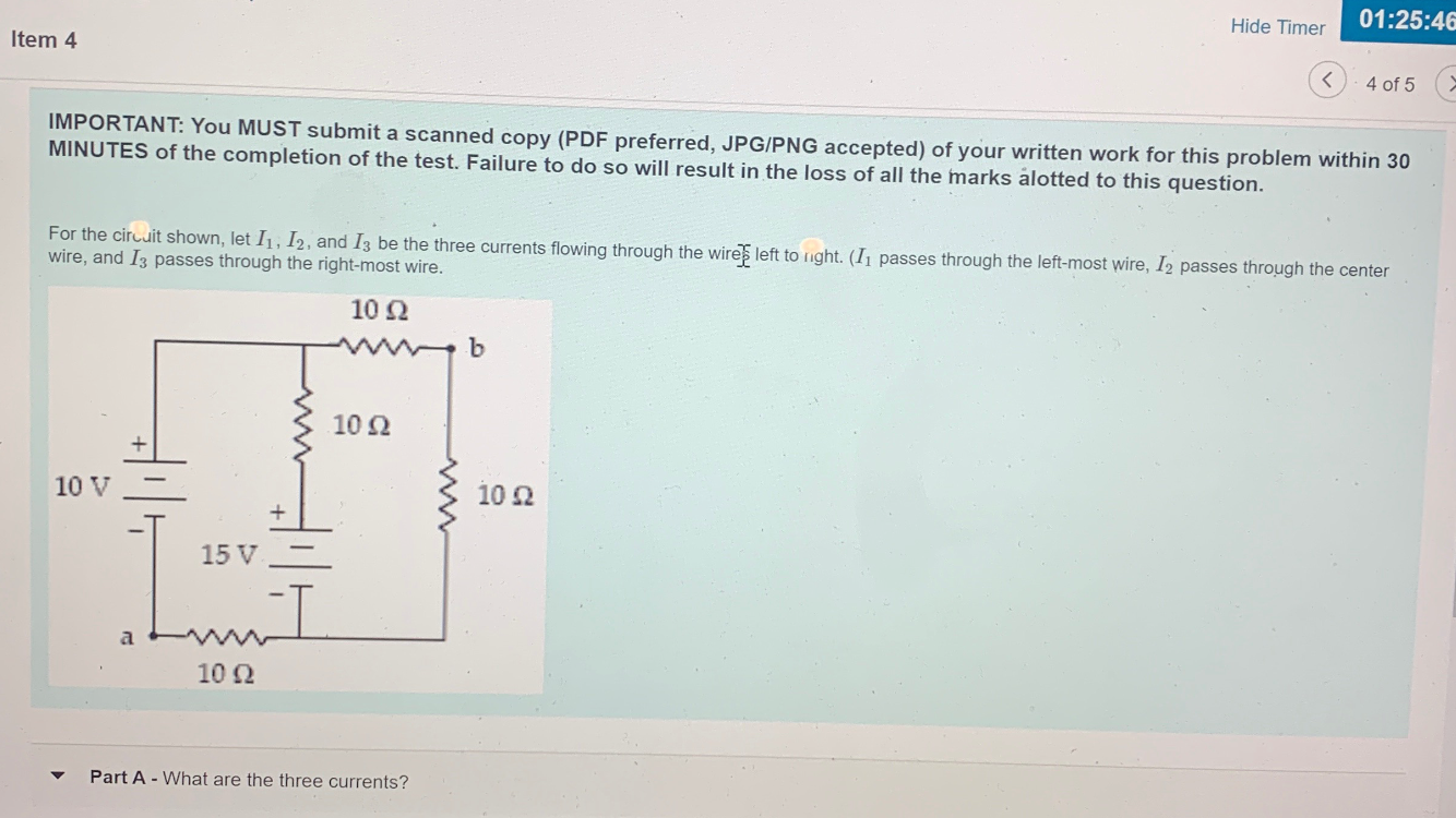 Solved Hide Timer 01.25.44 Item 4 ( 4 of 5 C IMPORTANT: You | Chegg.com