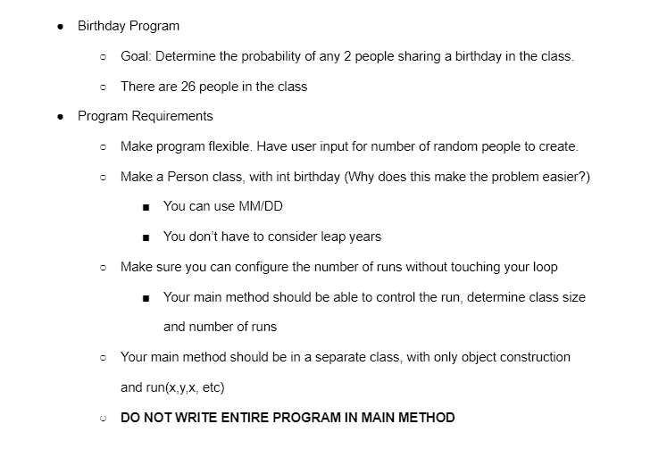 Solved Done In Java Eclipse Preferred Show The Program Chegg