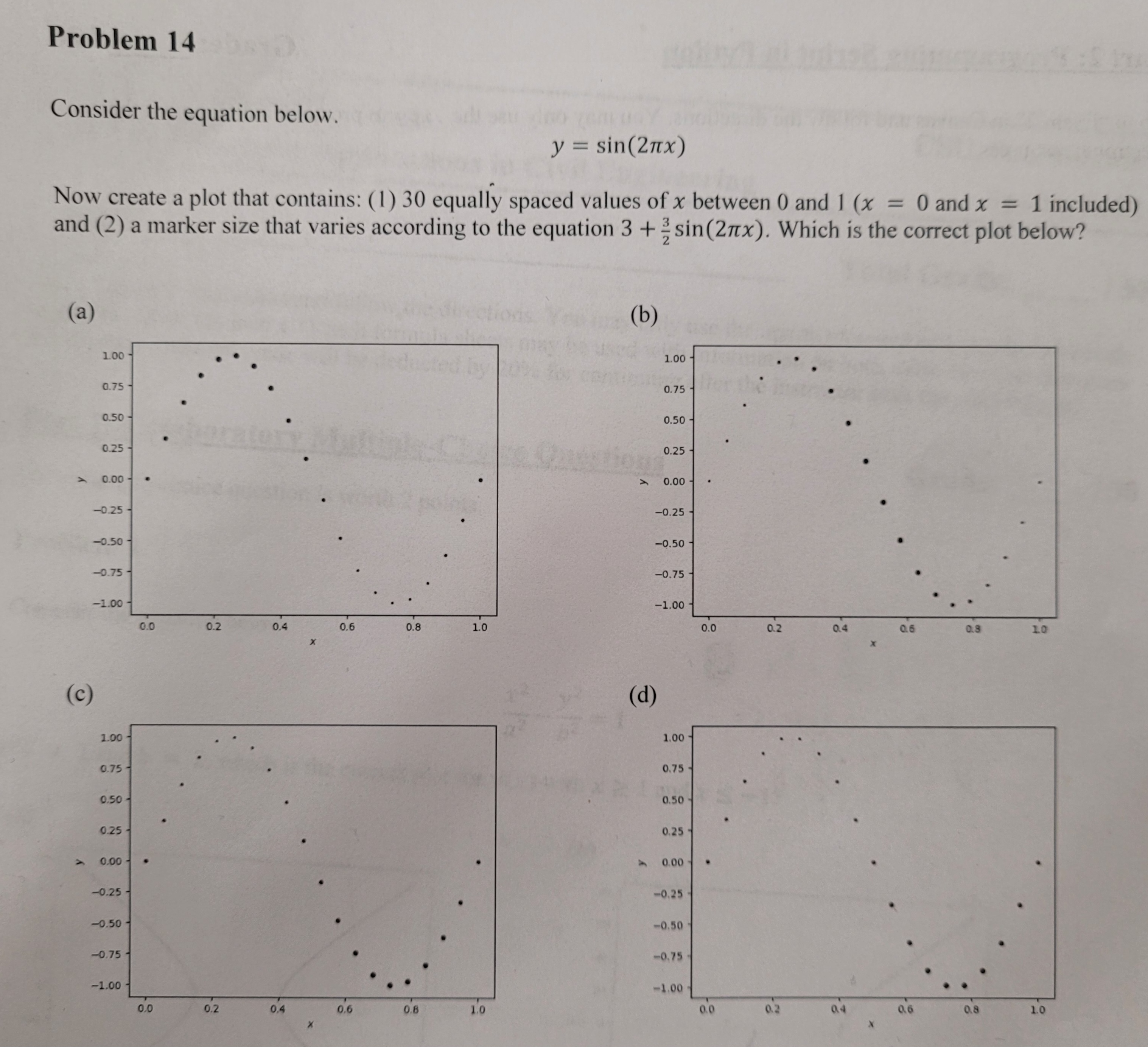 Solved Consider the equation below. y=sin(2πx) Now create a | Chegg.com