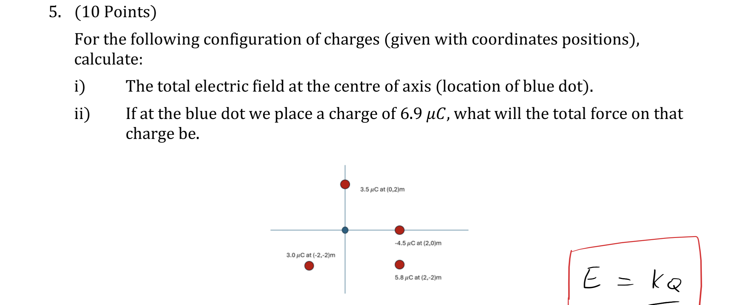 Solved 5. (10 ﻿Points) ﻿For the following configuration of | Chegg.com
