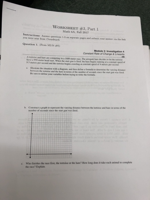Solved WORKSHEET #3, Part 1 Math 6A, Fall 2017 Instructions: | Chegg.com
