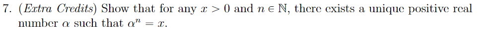 Solved 7. (Extra Credits) Show that for any x>0 and n∈N, | Chegg.com