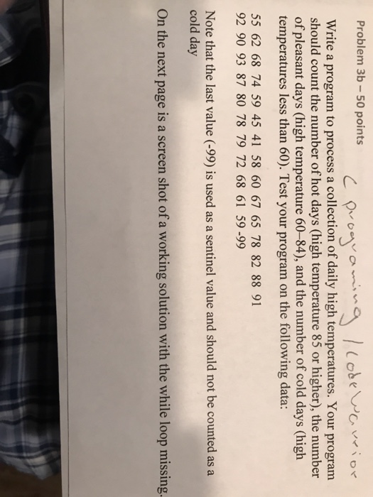 Solved Problem 3b-50 points Write a program to process a | Chegg.com