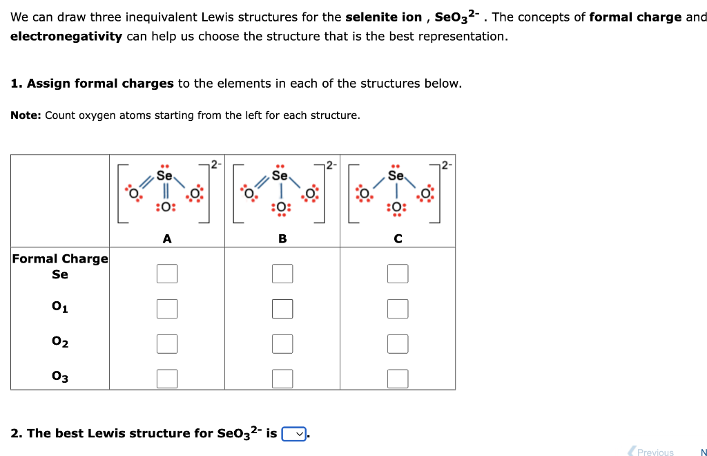 Solved We can draw three inequivalent Lewis structures for | Chegg.com