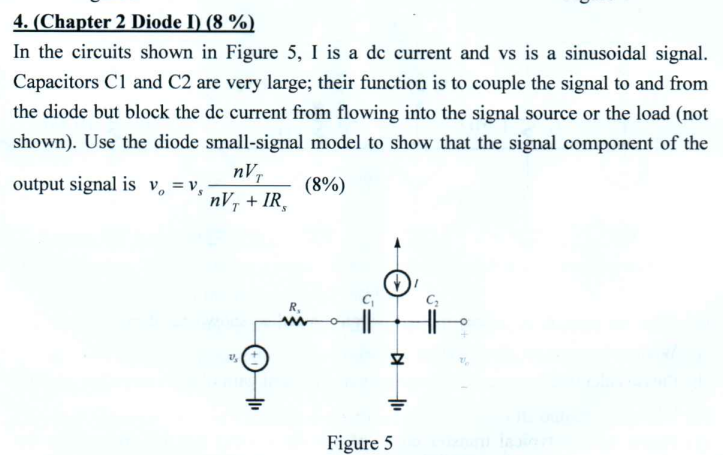 Solved In the circuits shown in Figure 5, I is a dc current | Chegg.com