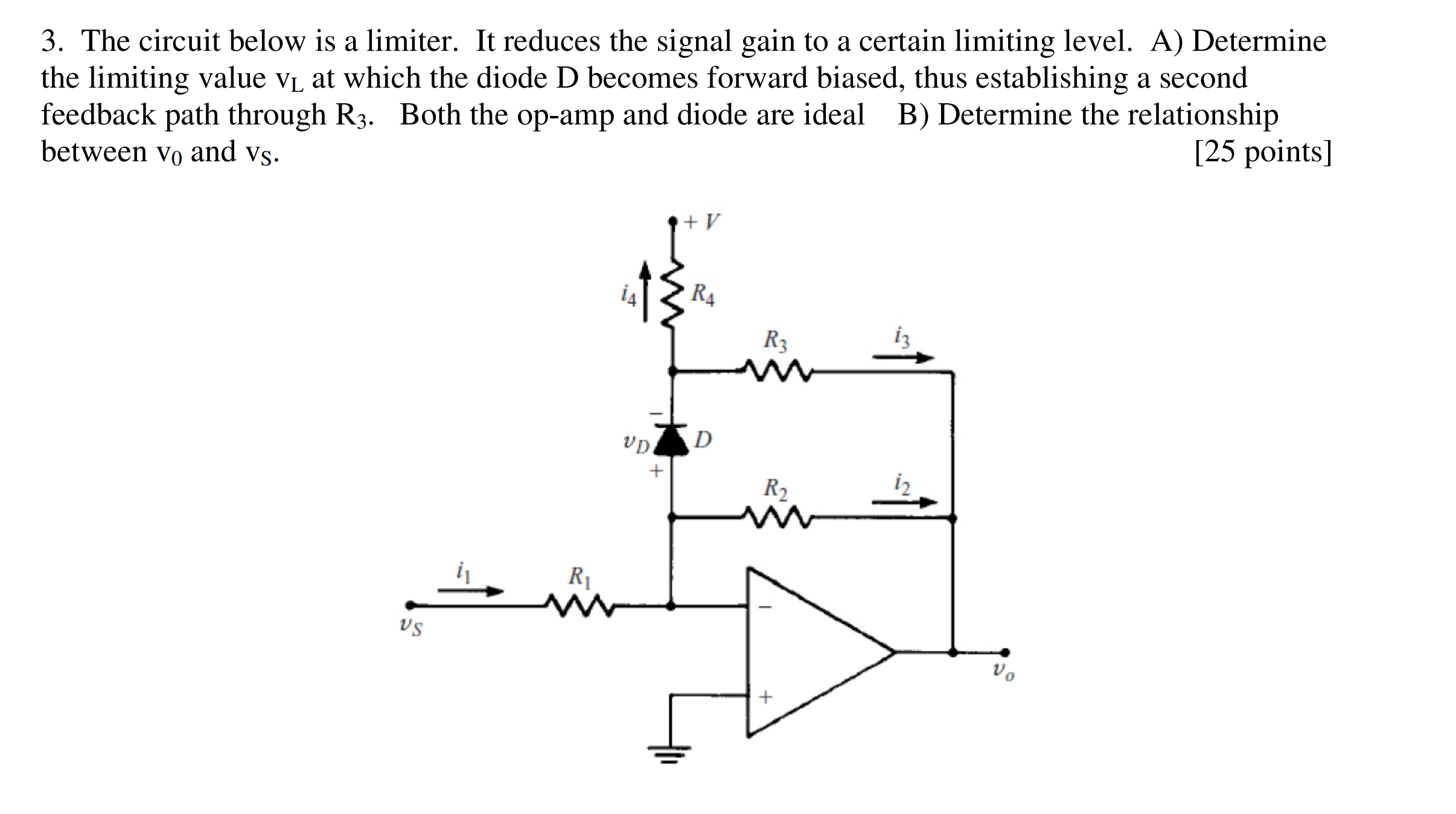 3. The circuit below is a limiter. It reduces the | Chegg.com