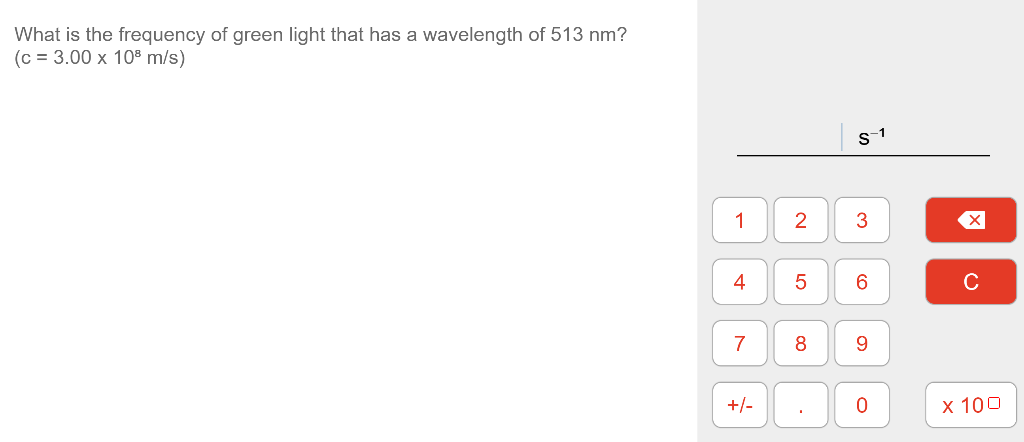 Solved What is the frequency of green light that has a | Chegg.com