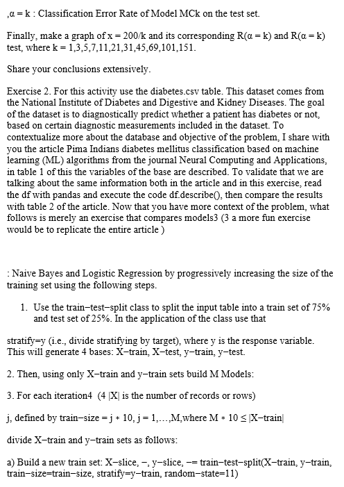 Solved Summary The first exercise consists of understanding | Chegg.com