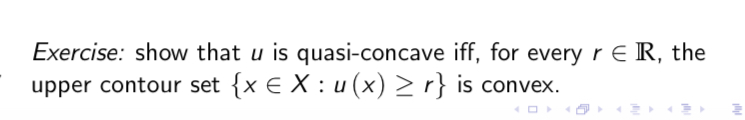Solved Exercise Show That U ﻿is Quasi Concave Iff For