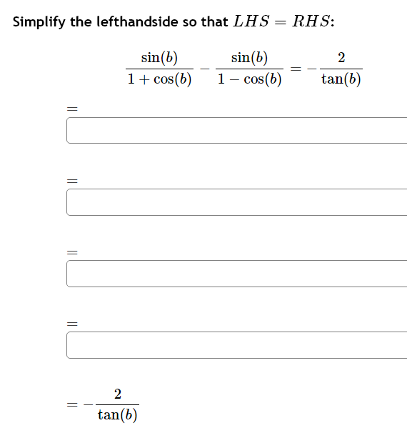 Solved Simplify the lefthandside so that LHS=RHS : | Chegg.com