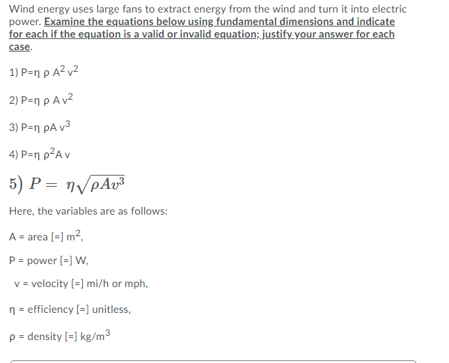 Solved Wind energy uses large fans to extract energy from | Chegg.com