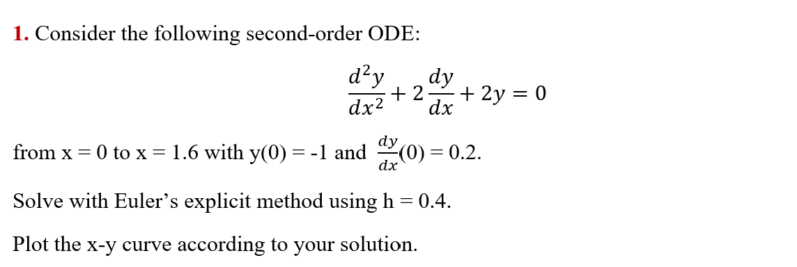 Solved Consider the following second-order | Chegg.com