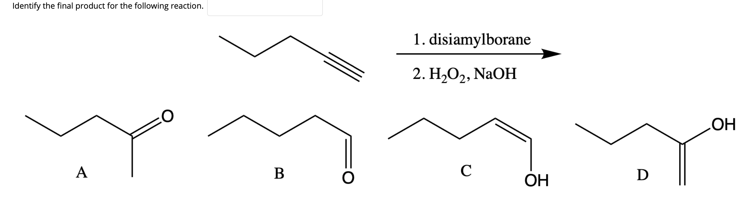 Solved Identify the final product for the following | Chegg.com