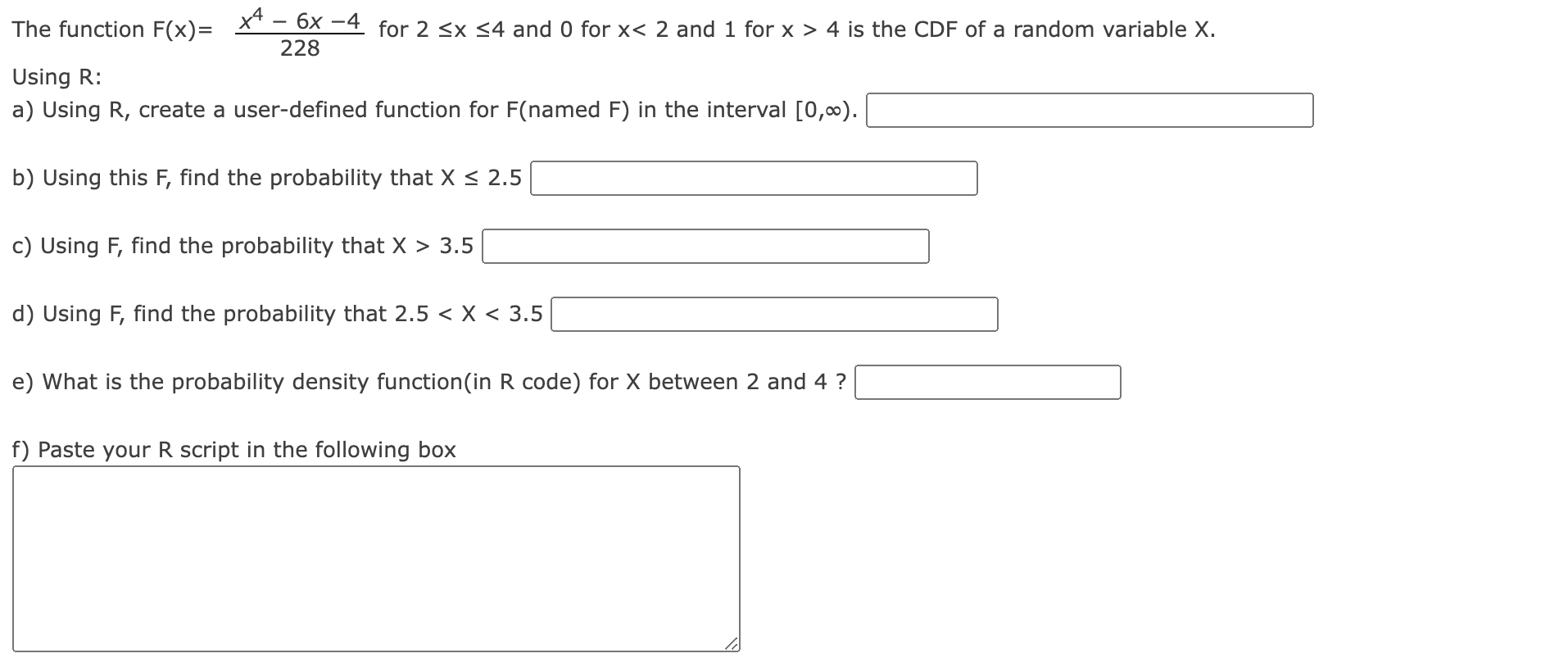Solved Please do that in R-code. I don't want it in other | Chegg.com