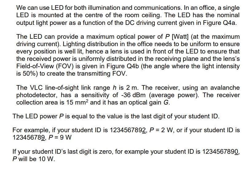 We can use LED for both illumination and | Chegg.com