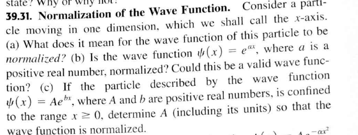 Solved 39.31. ﻿Normalization of ﻿the Wave Function. Consider | Chegg.com