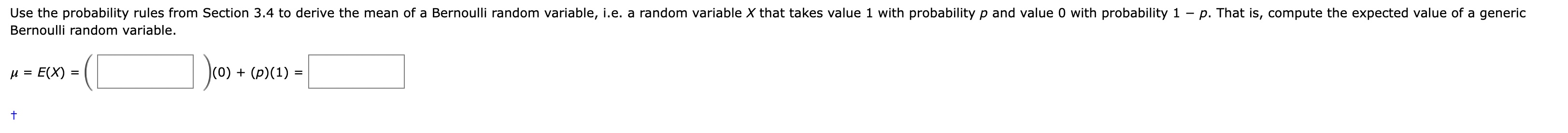 Solved Bernoulli Random Variable μex0p1 