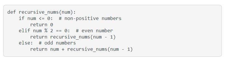 Solved def recursive_nums (num): if num