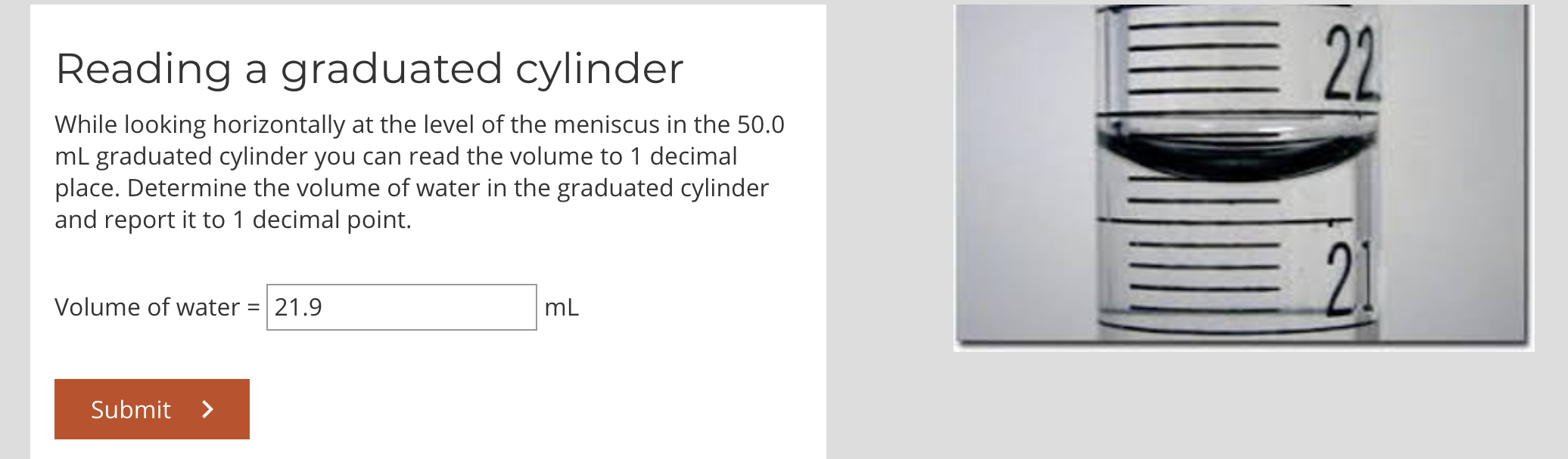 How To Read Graduated Cylinder Meniscus