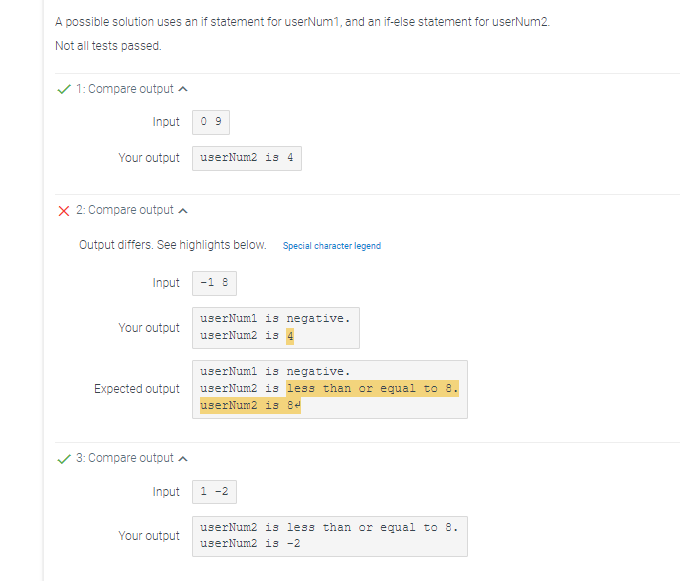 Solved Print "userNum1 is negative." if userNum1 is less | Chegg.com