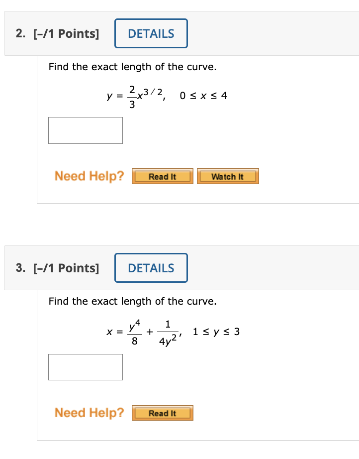 Solved Find the exact length of the curve. y=32x3/2,0≤x≤4 | Chegg.com