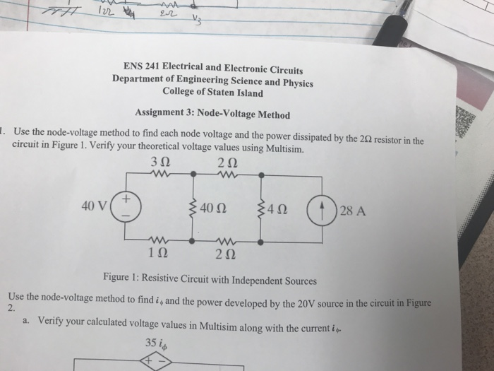 Solved Figure 1: Resistive Circuit with Independent Sources | Chegg.com