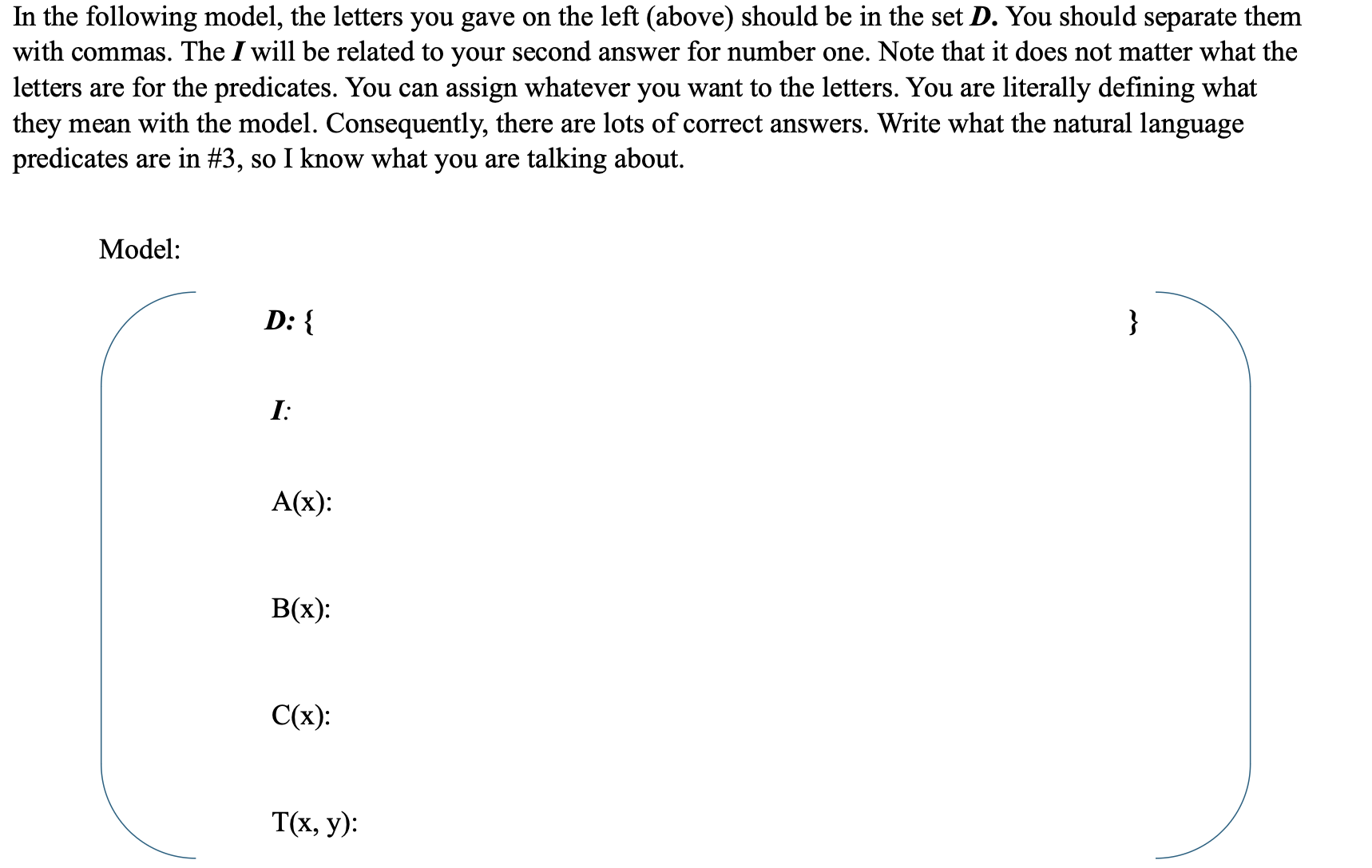 Solved 2. ﻿ive a FOL model of your workspace (20 ﻿points). | Chegg.com