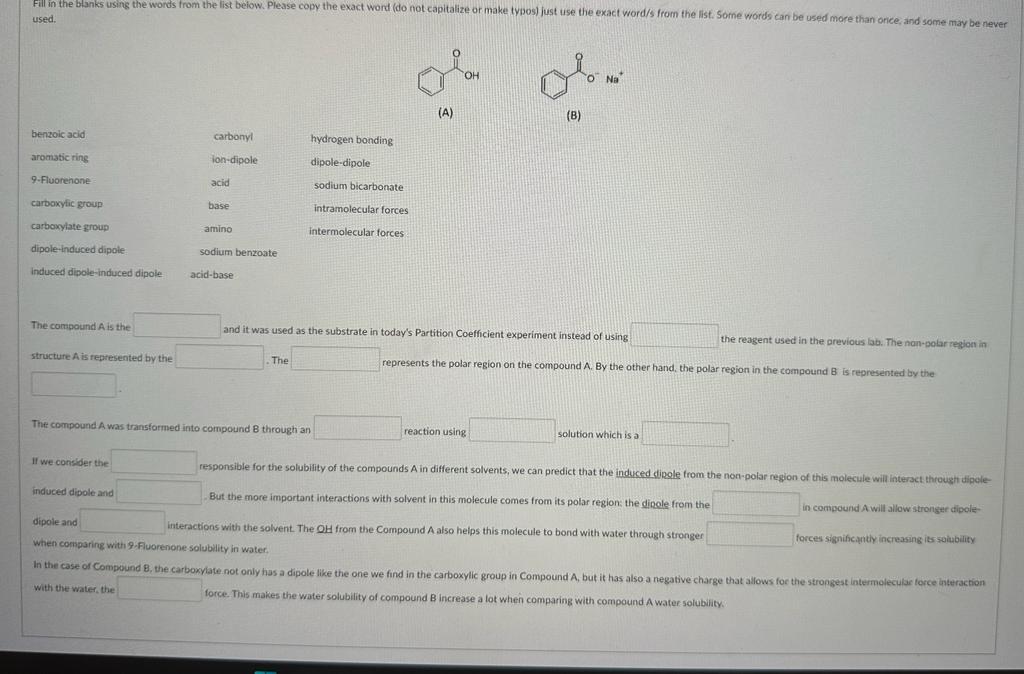 Solved The compound A is the and it was used as the | Chegg.com