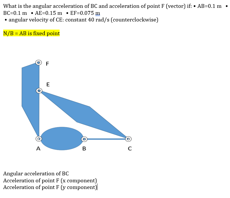 Solved What is the angular acceleration of BC and | Chegg.com
