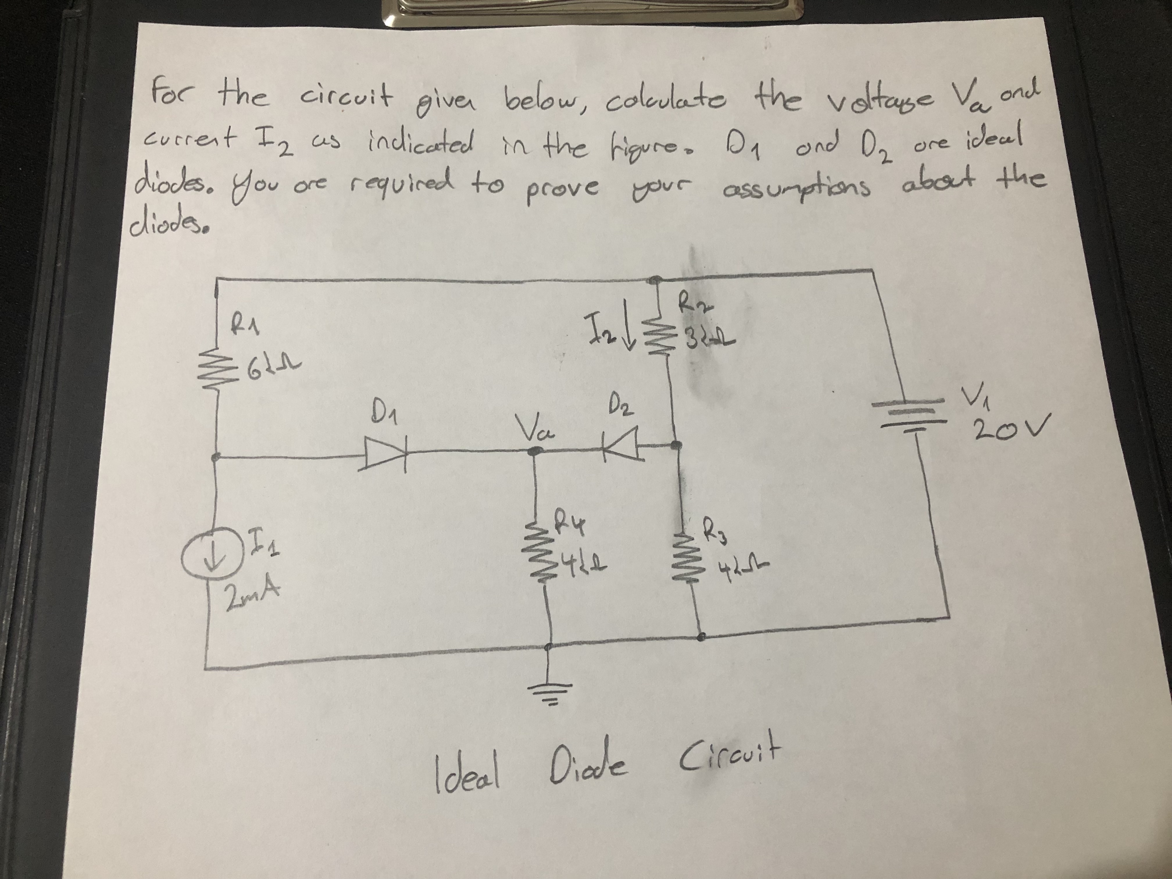 Solved For the circuit given below, calculate the voltage Va | Chegg.com