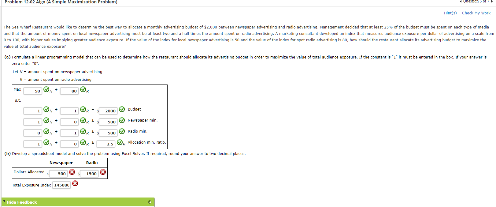Solved Problem 12-02 Algo (A Simple Maximization Problem) | Chegg.com
