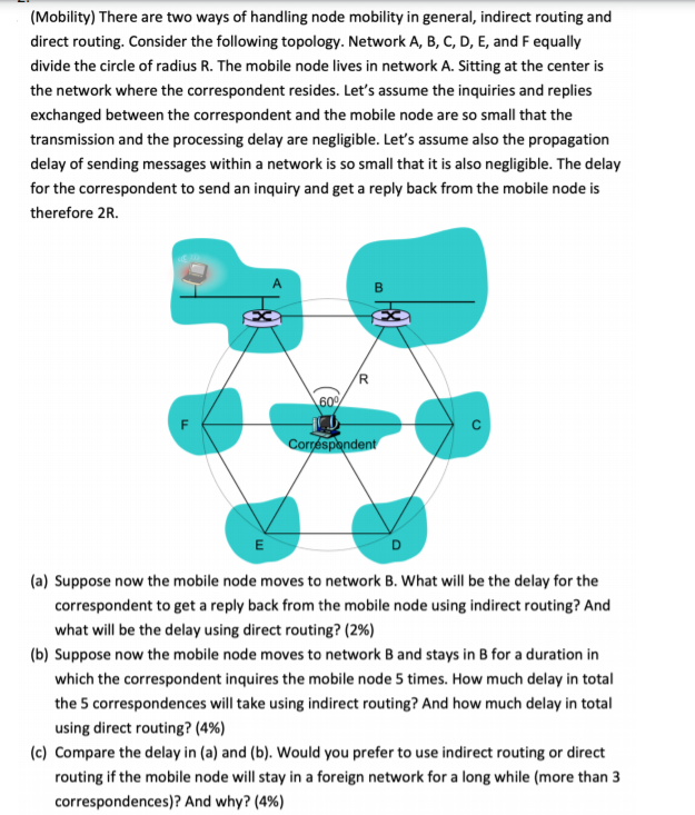 Solved (Mobility) There are two ways of handling node | Chegg.com