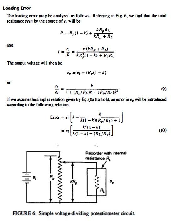 Solved Loading Error The loading error may be analyzed as | Chegg.com