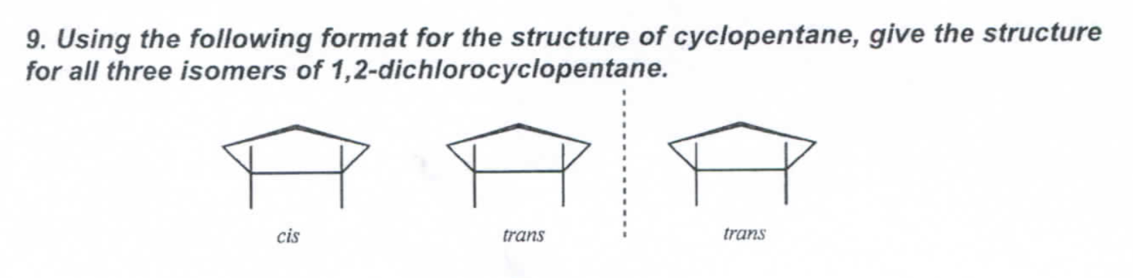 Solved 9. Using the following format for the structure of | Chegg.com