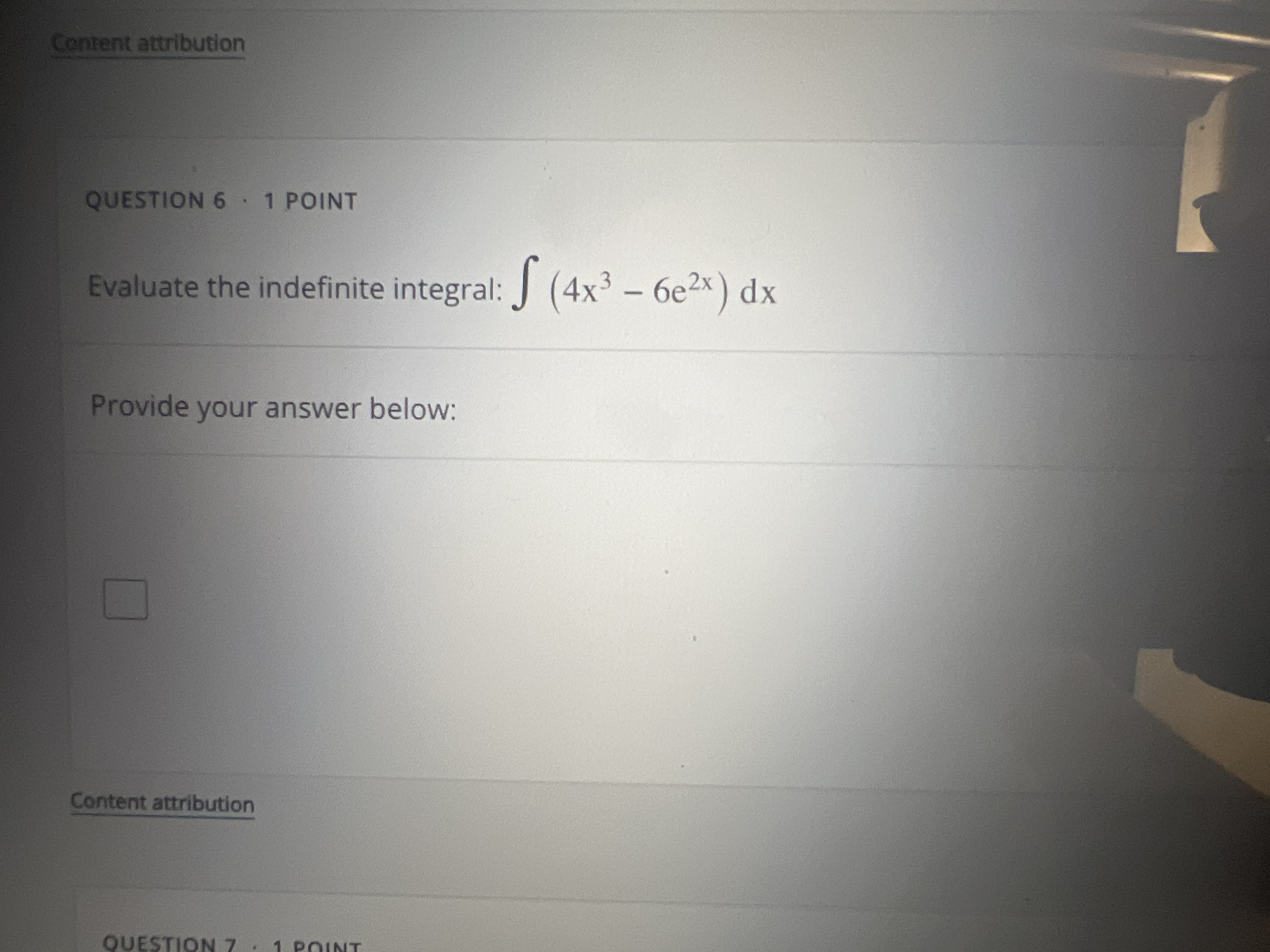 Solved Content attribution QUESTION 6 - 1 POINT Evaluate the | Chegg.com Solved Content attribution QUESTION 6 - 1 POINT Evaluate the | Chegg.com