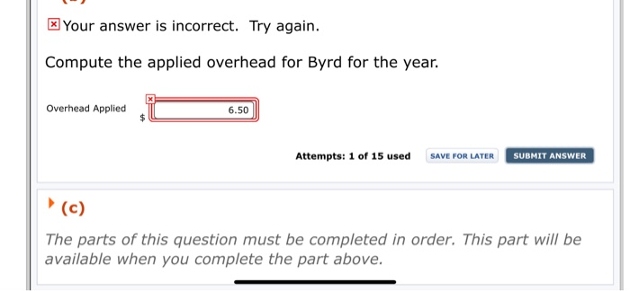 Solved CES a Exercise 25-12 (Part Level Submission) Byrd | Chegg.com