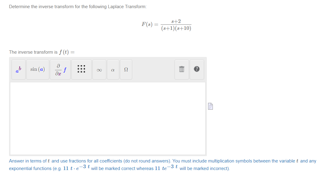 Solved Determine the inverse transform for the following | Chegg.com