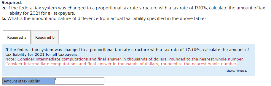 fulred: a. If the federal tax system was changed to a | Chegg.com