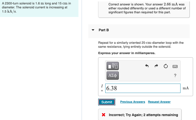 Solved A 2300-turn solenoid is 1.6 m long and 15 cm in | Chegg.com