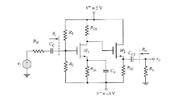Solved Consider the common-source amplifier in cascade | Chegg.com