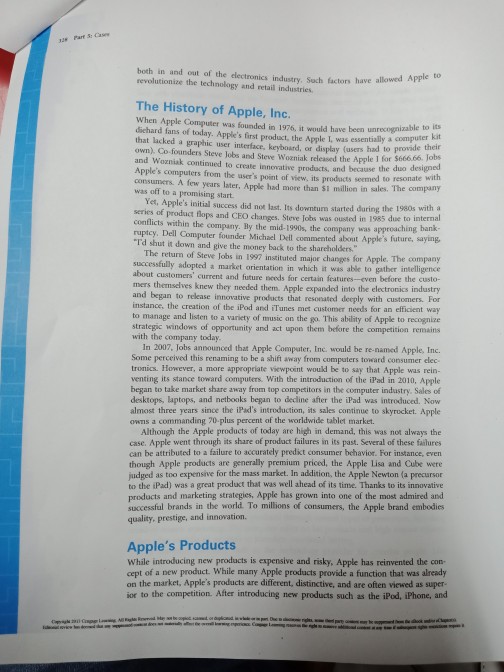 Solved 2 Apple's Winning Marketing Strategy CASE Synopsis: | Chegg.com
