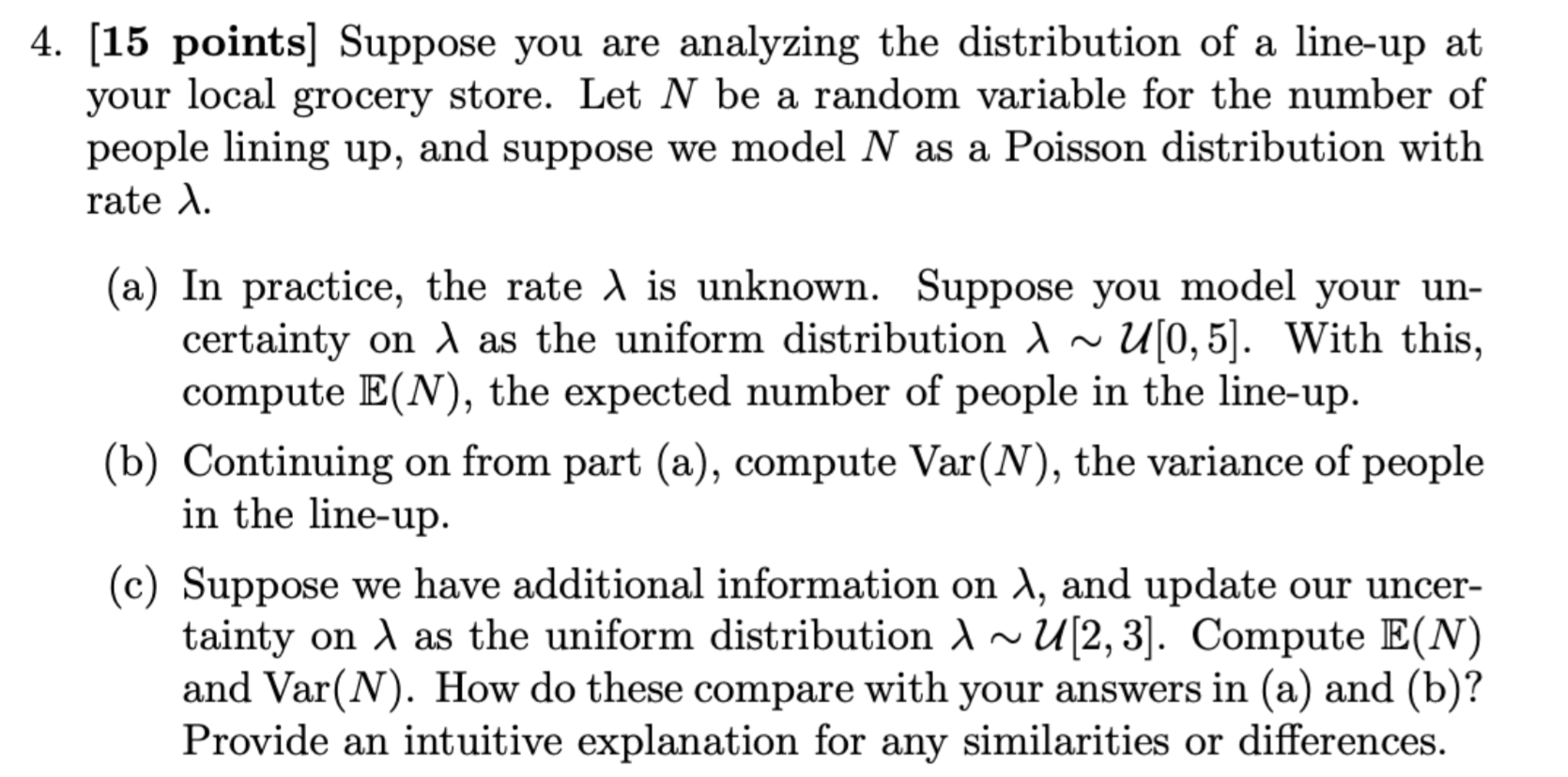 Solved [15 ﻿points] ﻿Suppose you are analyzing the | Chegg.com