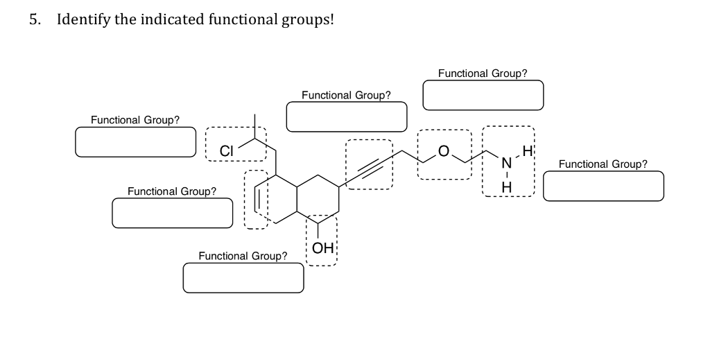 Solved 5. Identify the indicated functional groups! | Chegg.com Solved 5. Identify the indicated functional groups! | Chegg.com