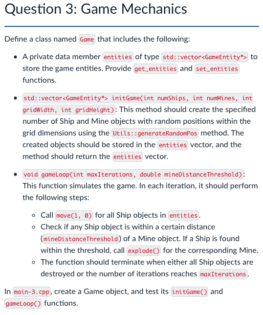 Solved For this workshop, you will design a simple game. | Chegg.com