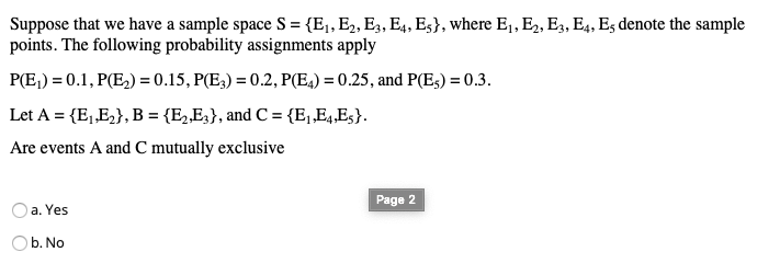 Solved Suppose that we have a sample space S = {E1, E2, E3, | Chegg.com