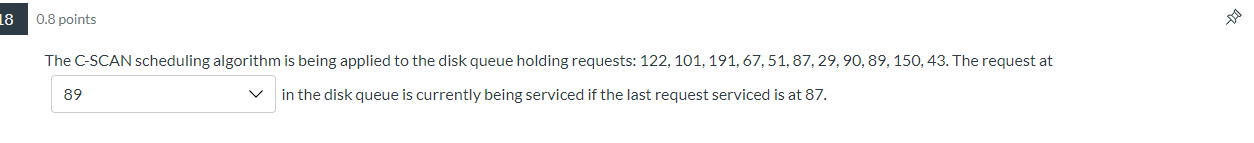 Solved 18 08 Points The C Scan Scheduling Algorithm Is 3507