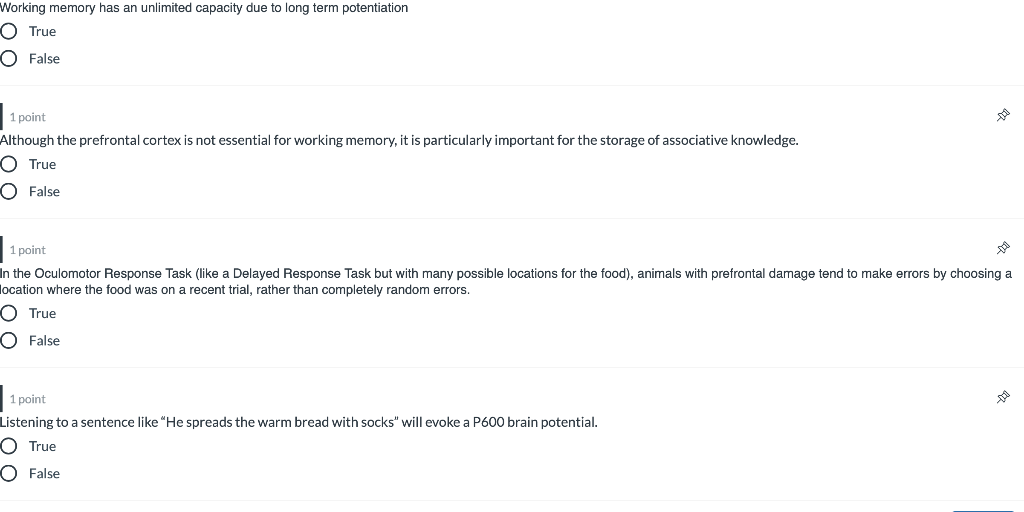 Solved Working memory has an unlimited capacity due to long | Chegg.com