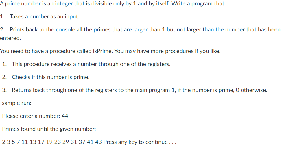 A prime number is an integer that is divisible only | Chegg.com
