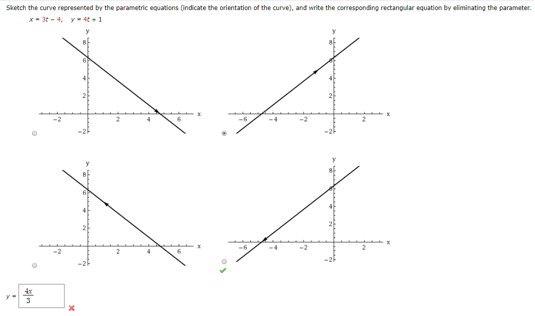 Solved Sketch The Curve Represented By The Parametric