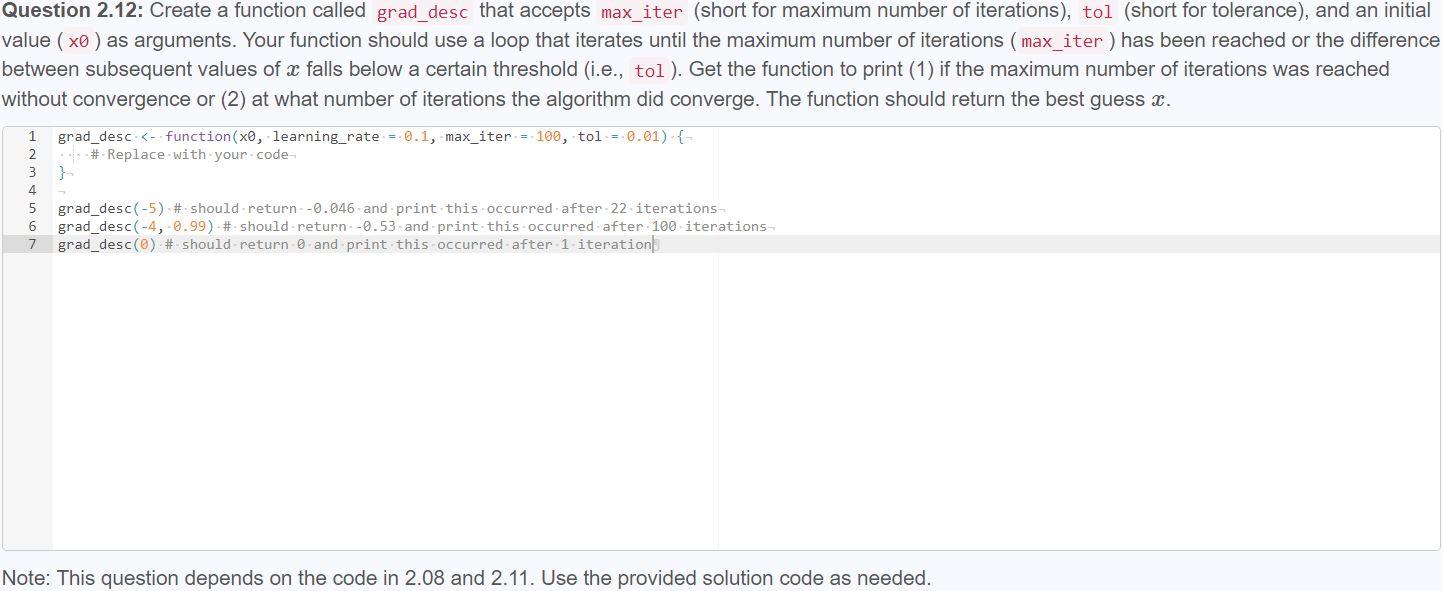 Solved Luestion 2.08: Create a function called, calc_slope, | Chegg.com